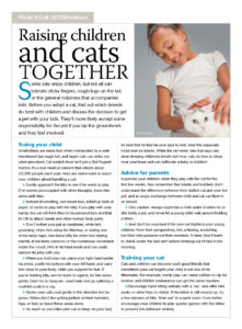 cat-care-kids-tips-handout | Pleasantville Animal Hospital